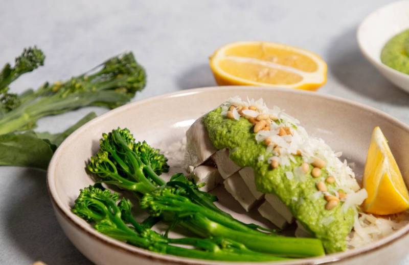 Julie Goodwin’s Broccolini Pesto with Poached Chicken - Zone Fresh
