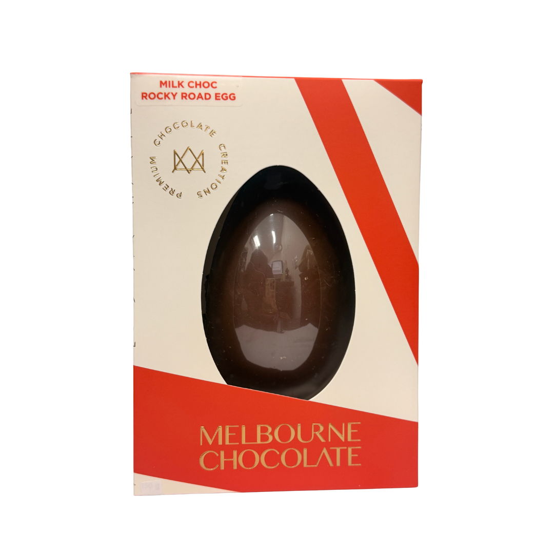 MELBOURNE CHOCOLATE MILK CHOC ROCKY ROAD EGG - Zone Fresh