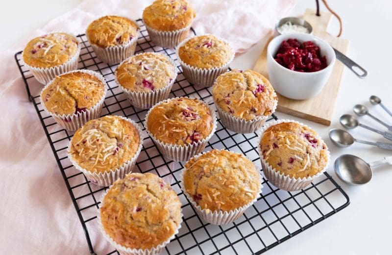 Raspberry & Coconut Muffins - Zone Fresh