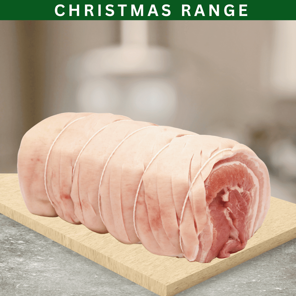 PORK SHOULDER ROLLED ROAST BONELESS SKIN ON - Zone Fresh