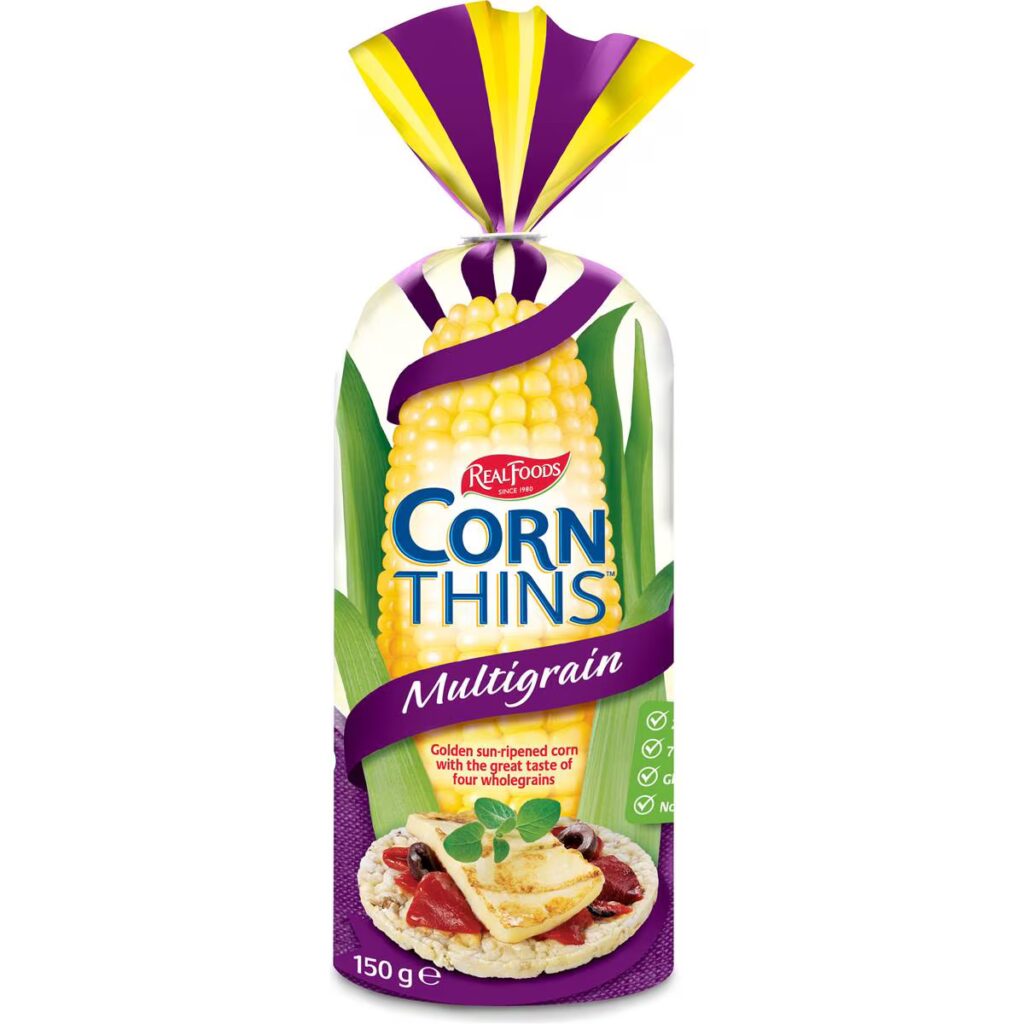 REAL FOODS CORN THINS MULTIGRAIN - Zone Fresh