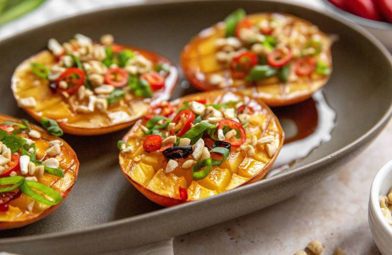 Sticky Miso and Chilli Grilled Mango - Zone Fresh