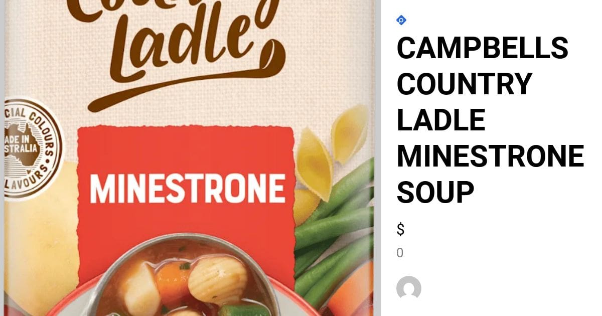 CAMPBELLS COUNTRY LADLE MINESTRONE SOUP - Zone Fresh