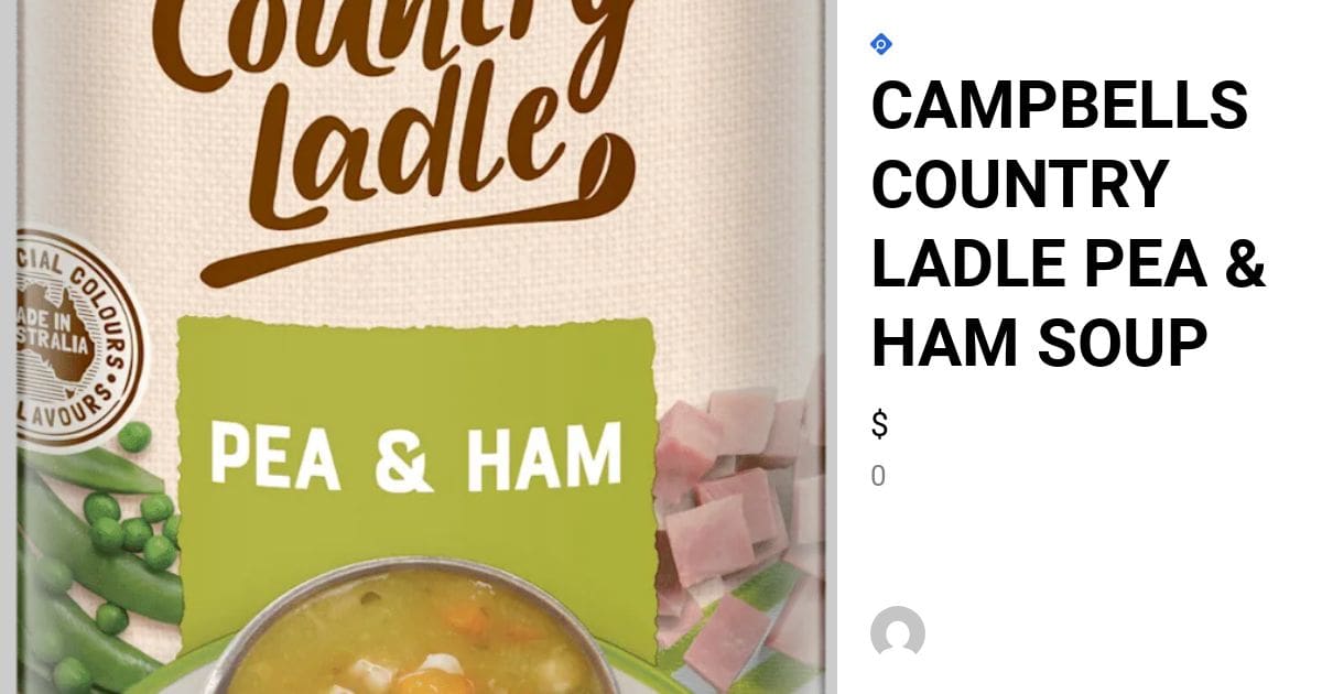 CAMPBELLS COUNTRY LADLE PEA & HAM SOUP - Zone Fresh