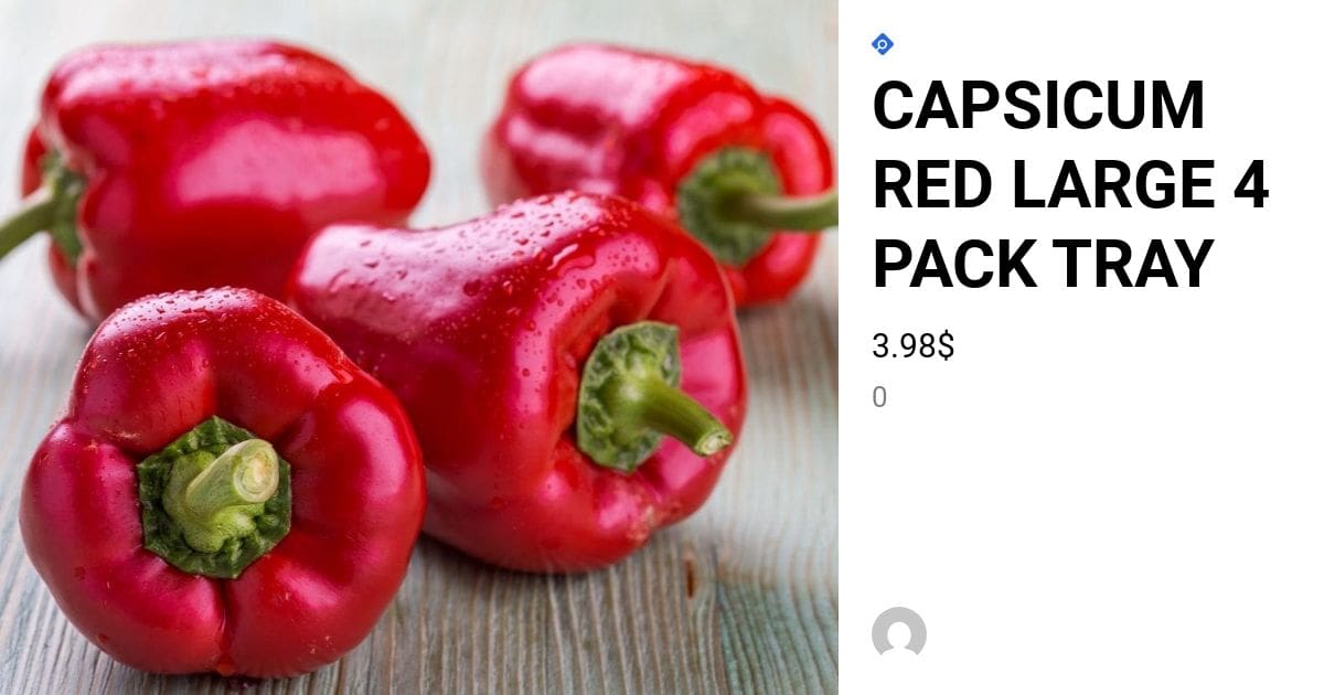 CAPSICUM RED LARGE 2 PACK TRAY - Zone Fresh