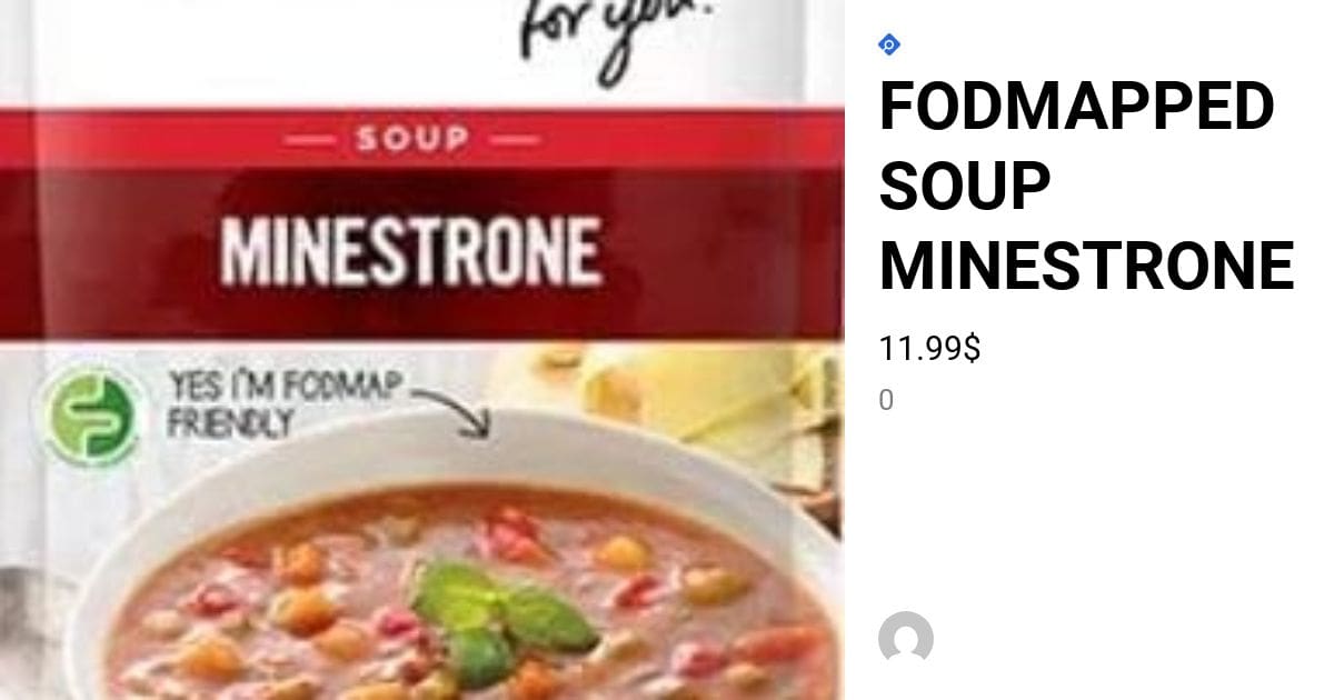 FODMAPPED SOUP MINESTRONE - Zone Fresh