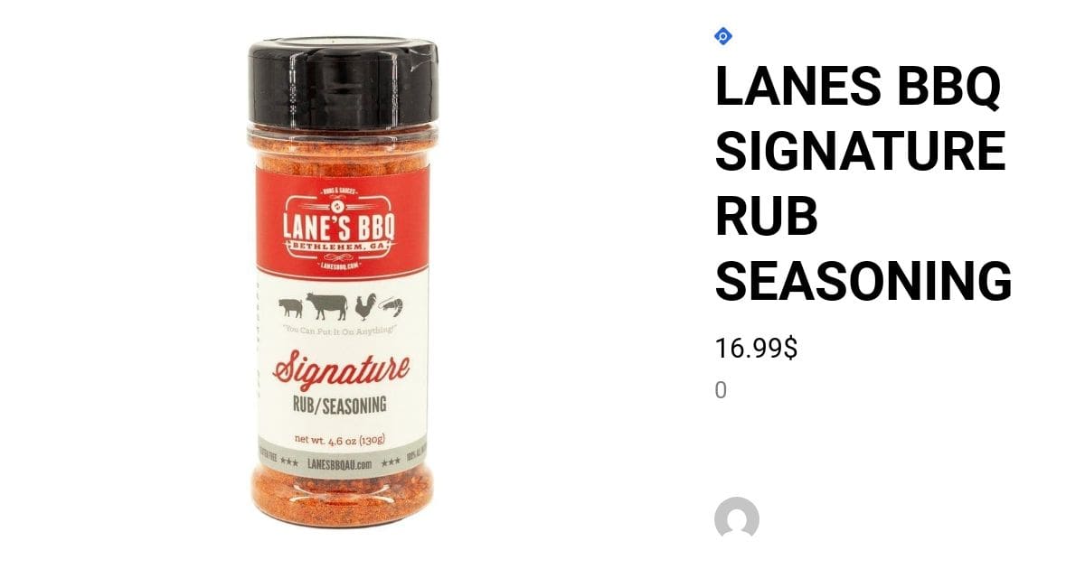 LANES BBQ SIGNATURE RUB SEASONING - Zone Fresh