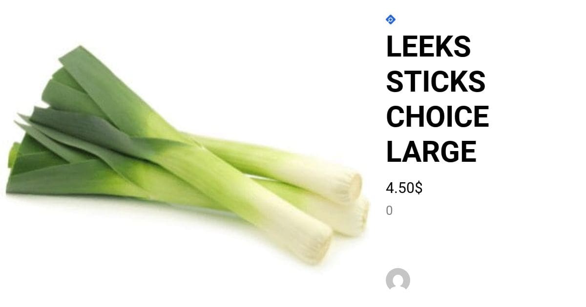 LEEKS STICKS CHOICE LARGE - Zone Fresh