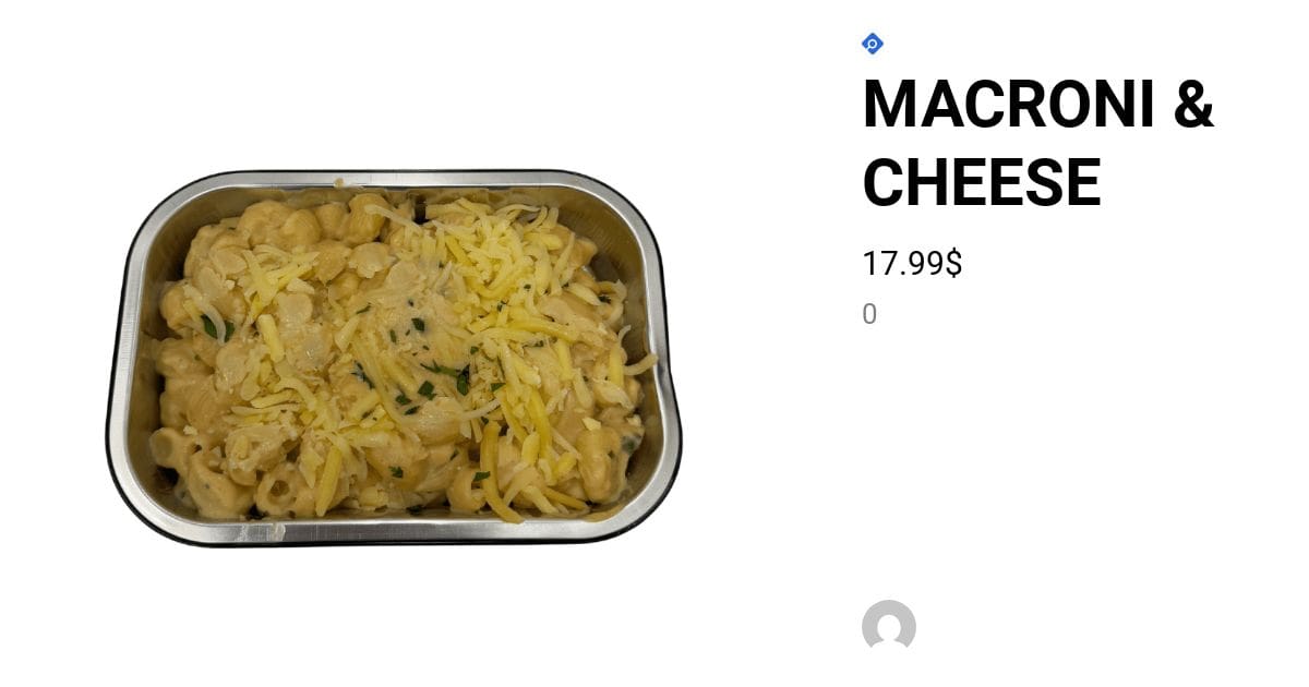 MACRONI & CHEESE - Zone Fresh