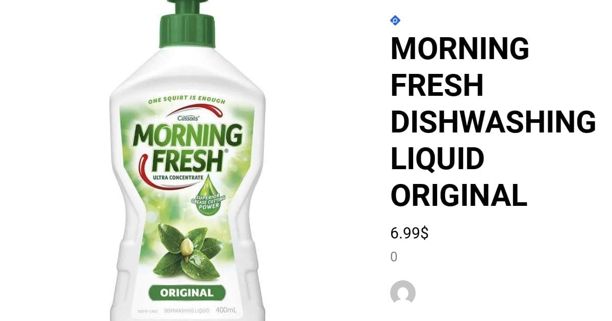 MORNING FRESH DISHWASHING LIQUID ORIGINAL - Zone Fresh