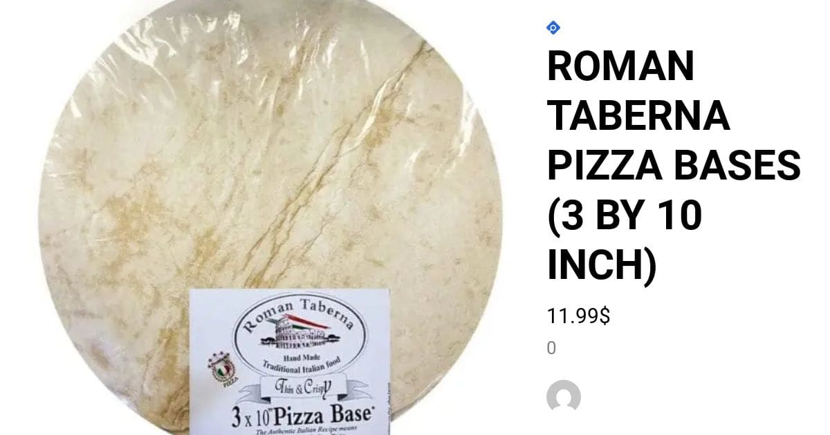 ROMAN TABERNA PIZZA BASES (3 BY 10 INCH) - Zone Fresh