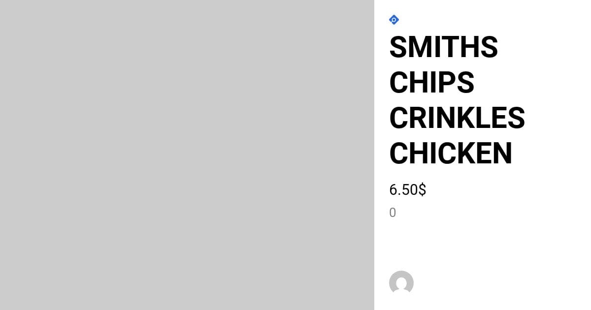 SMITHS CHIPS CRINKLES CHICKEN - Zone Fresh