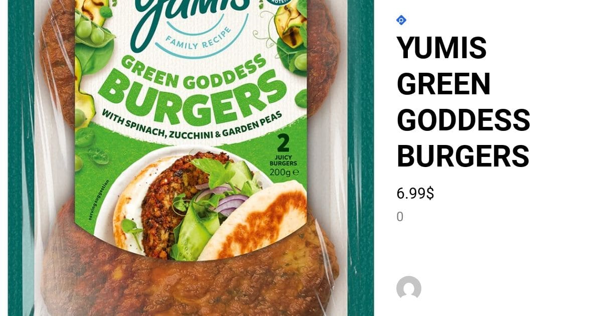 YUMIS GREEN GODDESS BURGERS - Zone Fresh