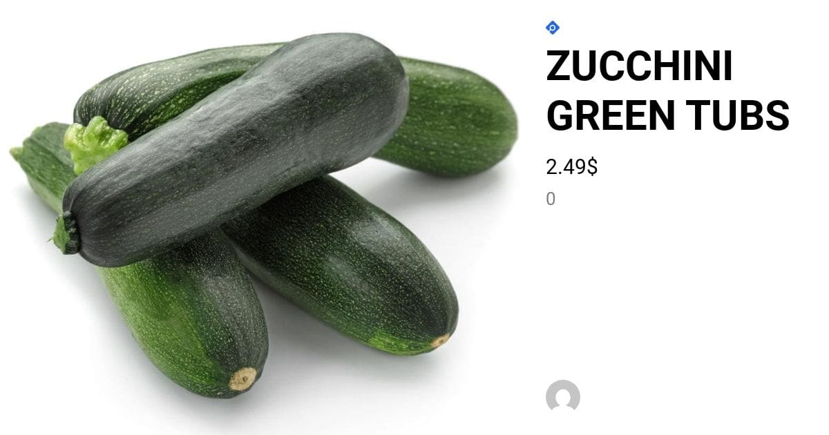 ZUCCHINI GREEN TUBS - Zone Fresh